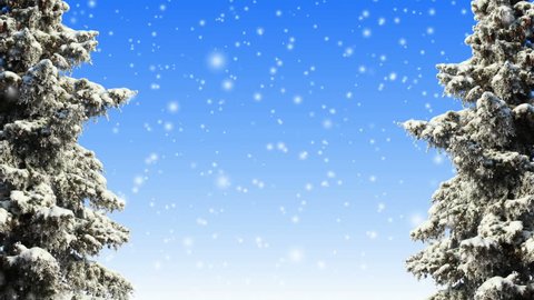 winter scene animated snow loop Stock Footage Video (100% Royalty-free ...