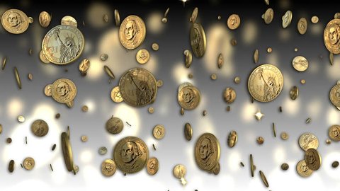 Us Dollar Coins Looping Background Looping: Stockvideos & Filmmaterial ...