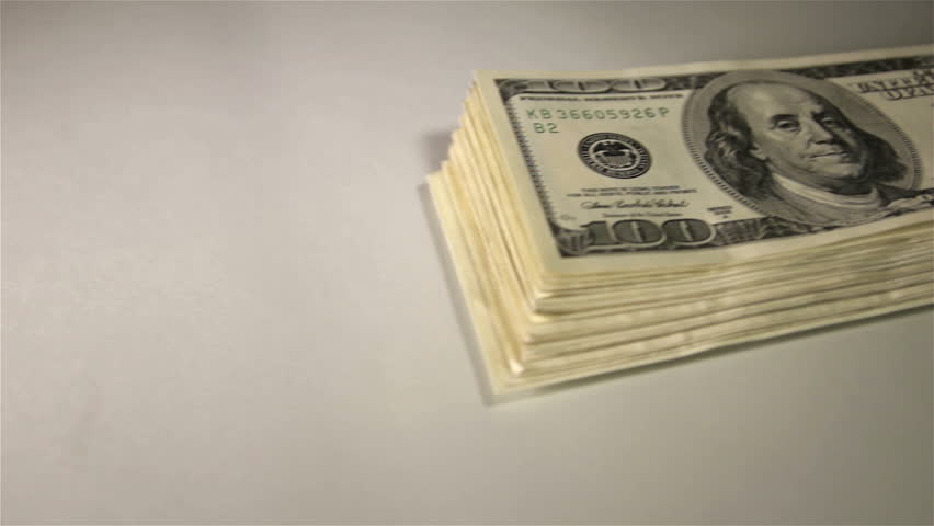 Money Pack. Close-up Slider Shot. Stock Footage Video (100% Royalty ...