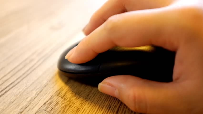 clicking scrolling using wireless mouse Stock Footage Video (100% ...