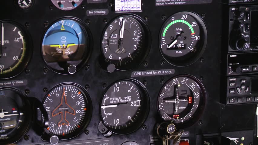 dials gauges cockpit show flight data Stock Footage Video (100% Royalty ...
