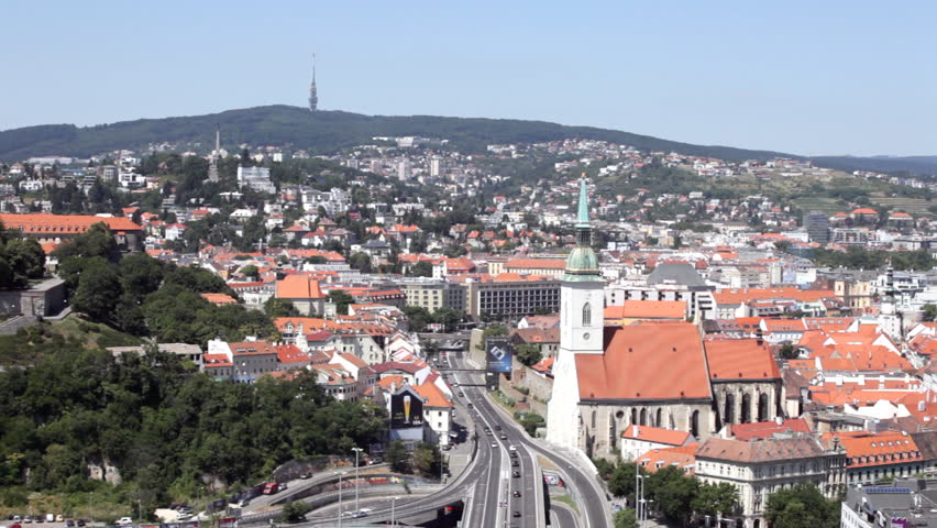 Bratislava, Slovakia-july 27: View of Stock Footage Video (100% Royalty ...