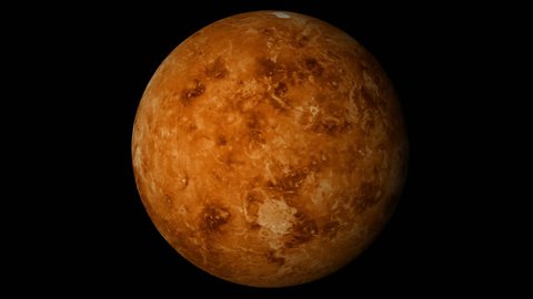 Animated One Revolution Planet Venus Correct Stock Footage Video (100% ...