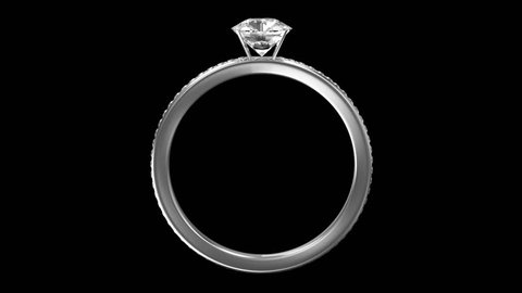 Animation Silver Ring Rotation Diamonds On Stock Footage Video (100% ...