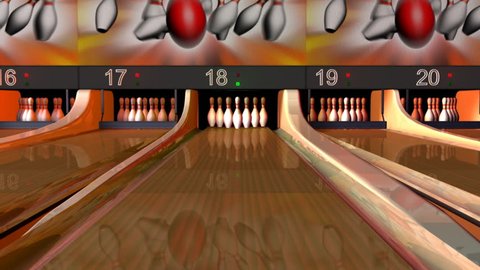 Seamlessly Loopable 3d Animation Bowling Alley Stock Footage Video (100 ...