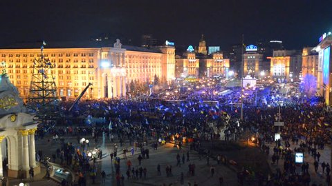 Maidan Nezalezhnosti Kiev Ukraine Independence Sguare Stock Footage ...