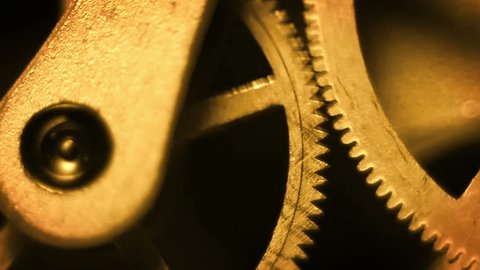 old watch inside spring gears macro Stock Footage Video (100% Royalty ...