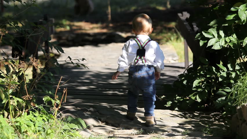 little boy walk alone on road Stock Footage Video (100% Royalty-free ...
