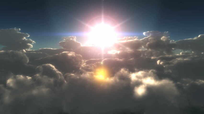 cinematic animation background flying through stormy Stock Footage ...