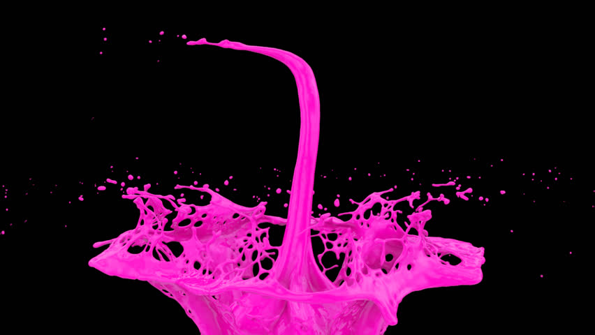 pink color splash extreme slow motion Stock Footage Video (100% Royalty ...
