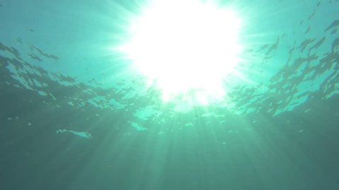 Sun Shining Through Water Sea Surface Stock Footage Video (100% Royalty ...