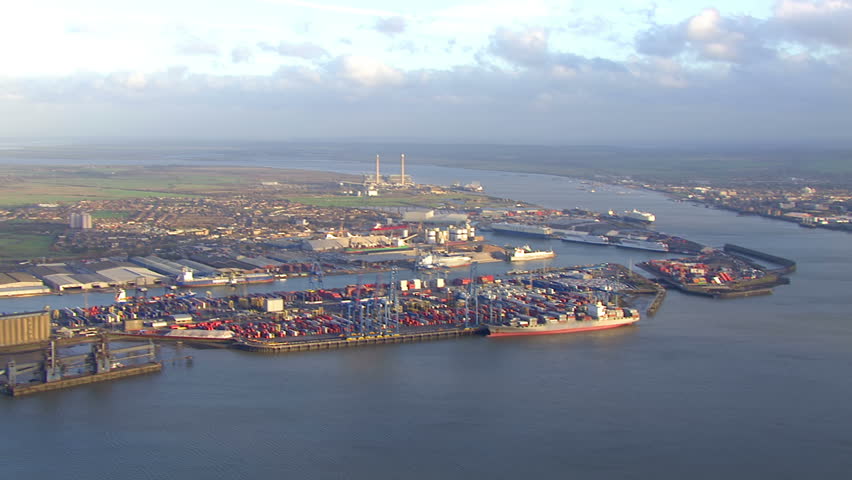 Aerial View of Docks and Stock Footage Video (100% Royalty-free ...