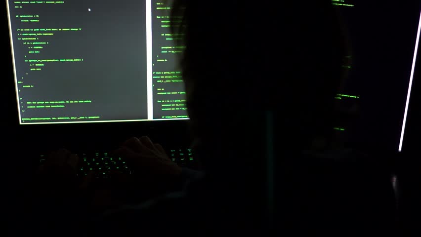 A Hacker Types Green Code Stock Footage Video (100% Royalty-free ...