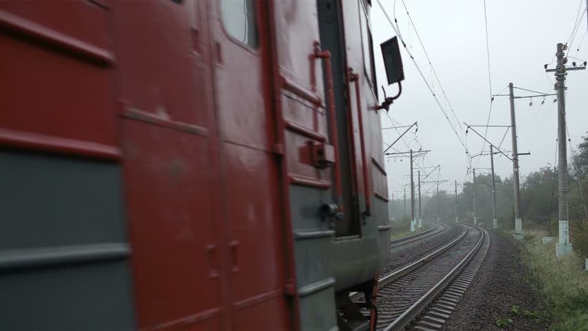 close-up side view passenger train passing Stock Footage Video (100% ...