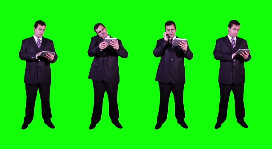 4k young businessman greenscreen: video de stock (totalmente libre de ...
