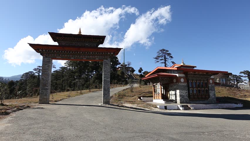 druk wangyal lhakhang temple dochula pass Stock Footage Video (100% ...