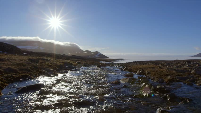Mountain Runoff Stream Running Toward Stock Footage Video (100% Royalty ...