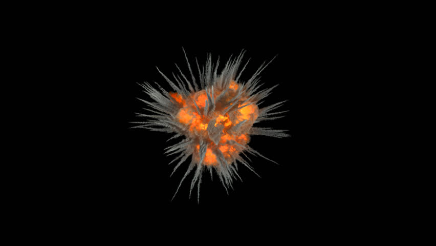 explosion zero-g blast vfx element alpha Stock Footage Video (100% ...