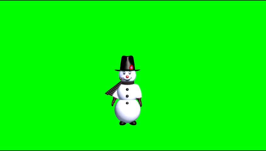snow man says hello animation green Stock Footage Video (100% Royalty ...