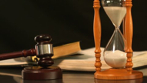 Gavel Dropping On Sounding Block Beside Stock Footage Video (100% ...