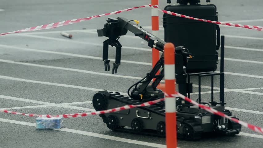 Military Robot On Remote Control Stock Footage Video (100% Royalty-free ...