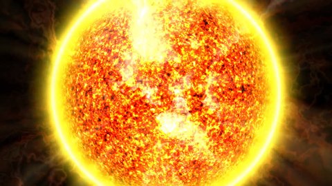 Animated Background Rotating 3d Sun Radiating Stock Footage Video (100% ...