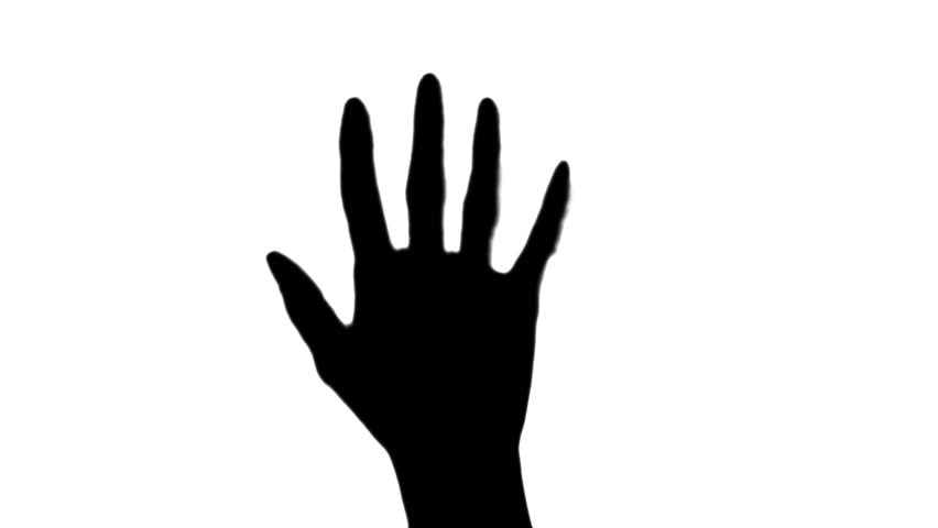 hand waving silhouette - white Stock Footage Video (100% Royalty-free ...
