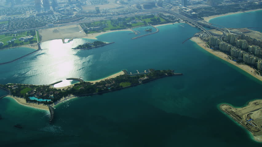 Aerial View Dubai Coastline and Stock Footage Video (100% Royalty-free ...