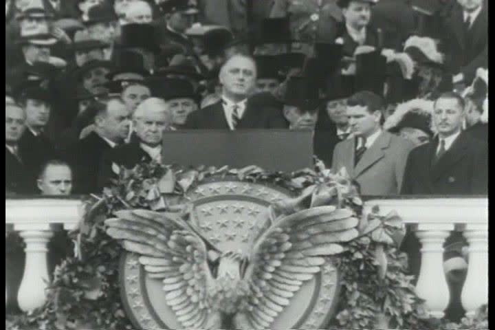 raw footage fdr inauguration 1933 Stock Footage Video (100% Royalty ...