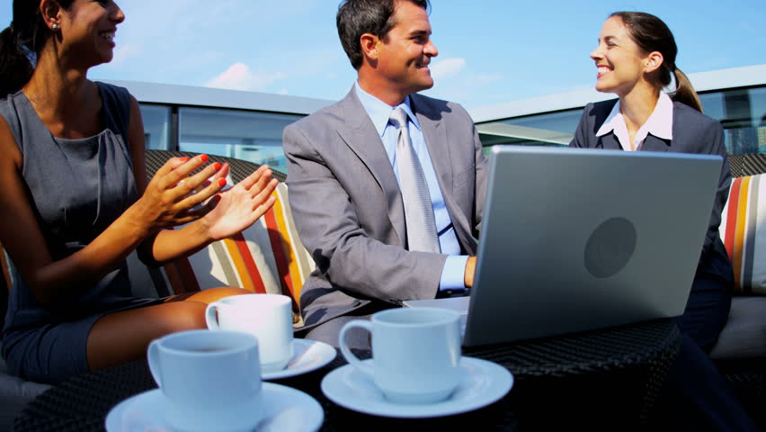 Successful Diverse Male and Female Stock Footage Video (100% Royalty ...