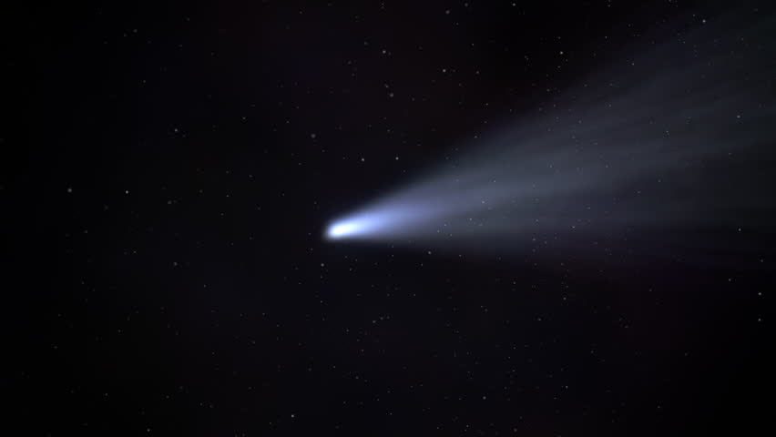 comet flying across night sky long Stock Footage Video (100% Royalty ...