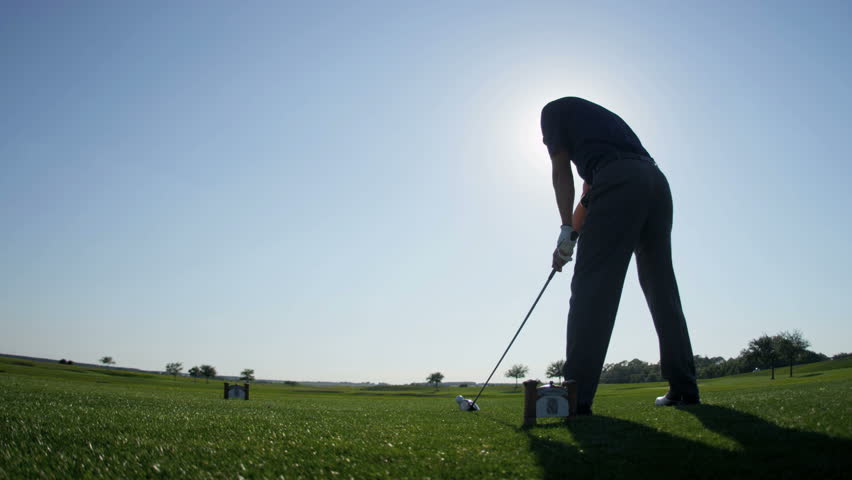 Weekend Male Golfer Enjoying Time Stock Footage Video (100% Royalty ...