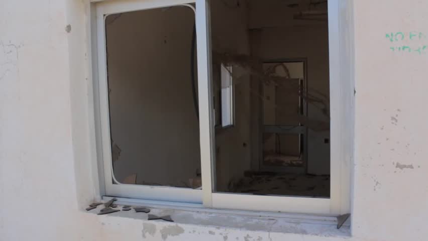 scary window ripped curtain blowing wind Stock Footage Video (100% ...