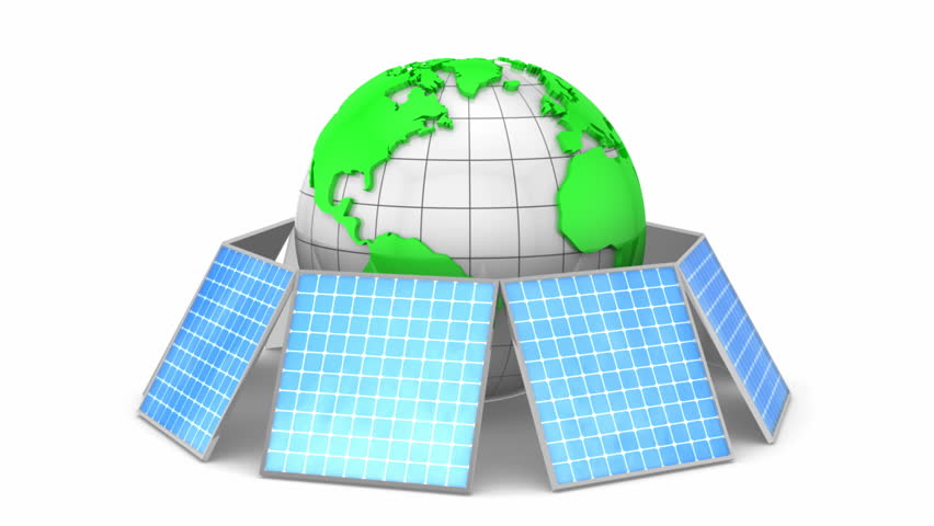 solar energy white background loop Stock Footage Video (100% Royalty ...