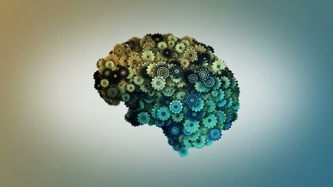 Steampunk Mechanical Clockwork Brain Rotating Gears Stock Footage Video ...