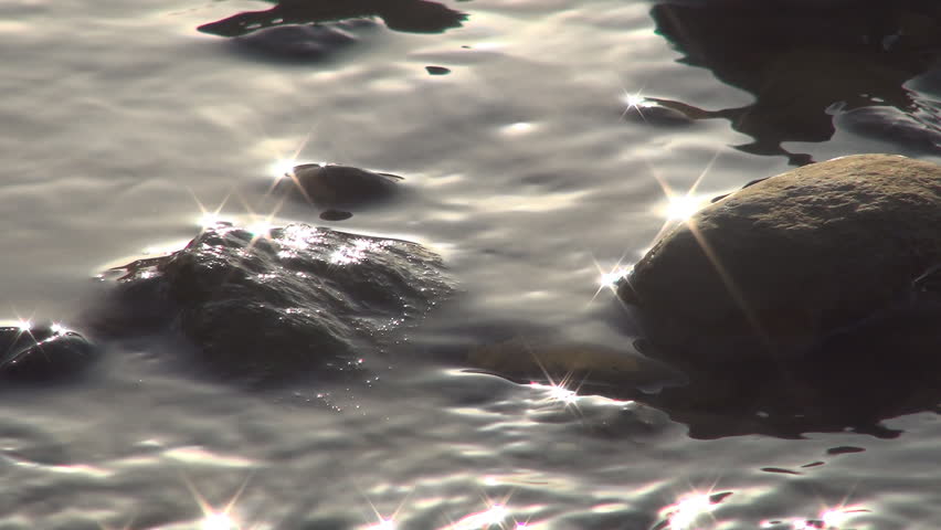 Sunlight Reflection in River, Star Stock Footage Video (100% Royalty ...