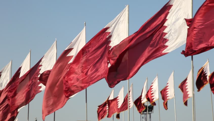 national flags qatar middle east Stock Footage Video (100% Royalty-free ...