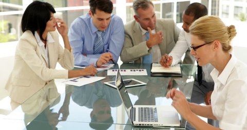 Business People Working Hard Together Office Stock Footage Video (100% ...