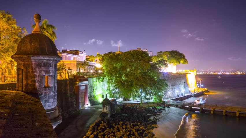 San juan puerto rico at night Stock Video Footage - 4K and HD Video ...