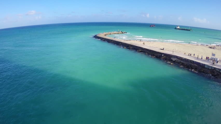 Aerial Footage of a Jetty Stock Footage Video (100% Royalty-free ...