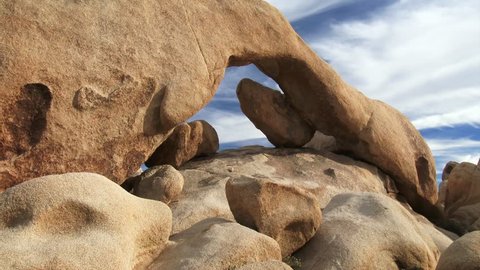 Small Rock Arch Saturated Sky Green Stock Footage Video (100% Royalty ...