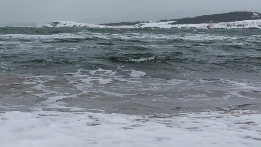 beautiful frozen ocean coastline after winter Stock Footage Video (100% ...