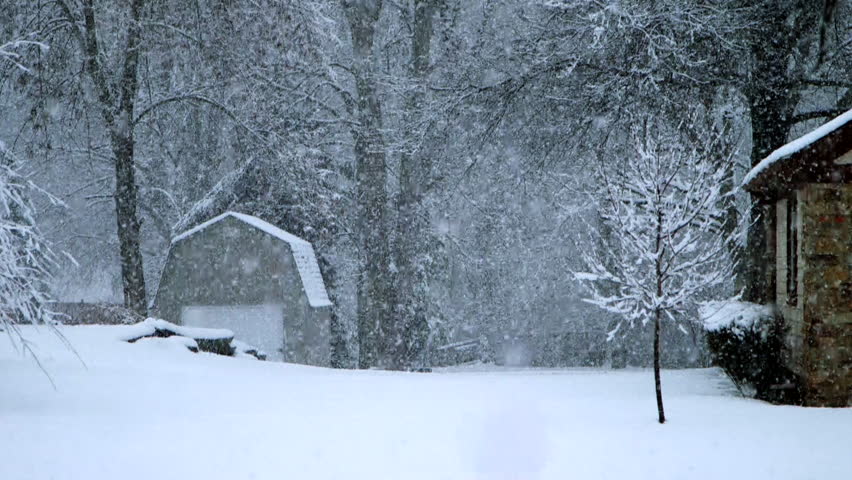 Snow Falling in a Neighborhood Stock Footage Video (100% Royalty-free ...