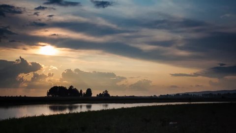 Timelapse Stars Moving Night Sky Over Stock Footage Video (100% Royalty ...