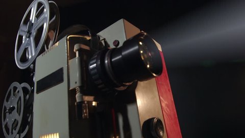 Old Flickering Movie Projector Showing Film Stock Footage Video (100% ...