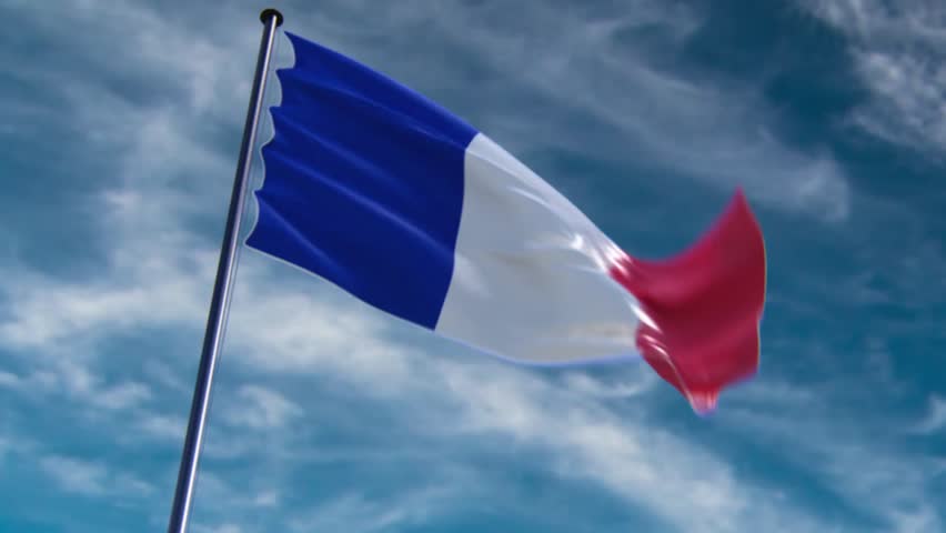France Flag, Hq Animated On Stock Footage Video (100% Royalty-free ...