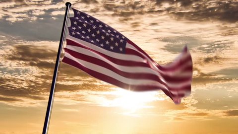 Usa Flag Hq Animated On Epic Stock Footage Video (100% Royalty-free ...
