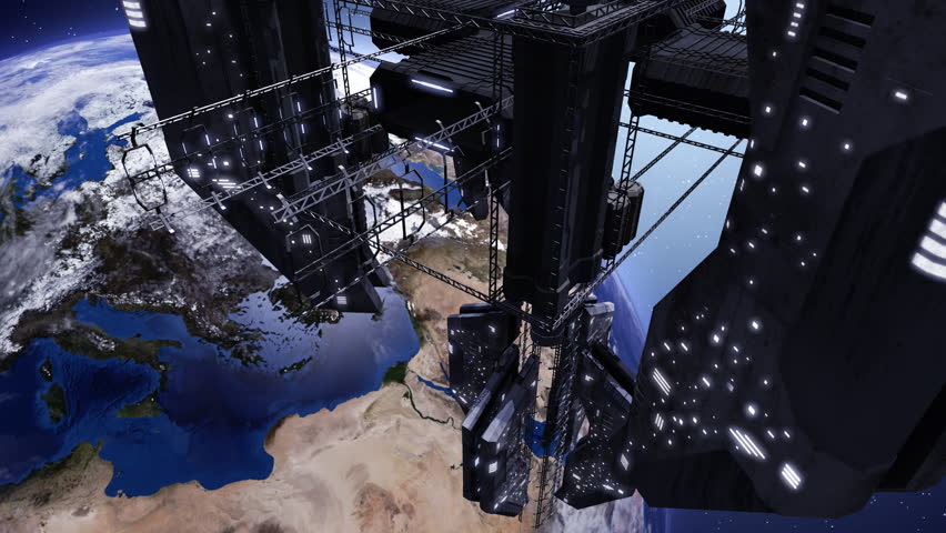 Animation of a Space Station. Stock Footage Video (100% Royalty-free ...
