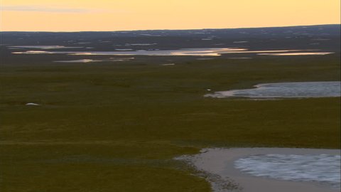 Frozen Tundra Sunset Stunning Shot Frozen Stock Footage Video (100% ...