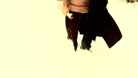 Caveman Walking Snow Stock Footage Video (100% Royalty-free) 5470259 ...